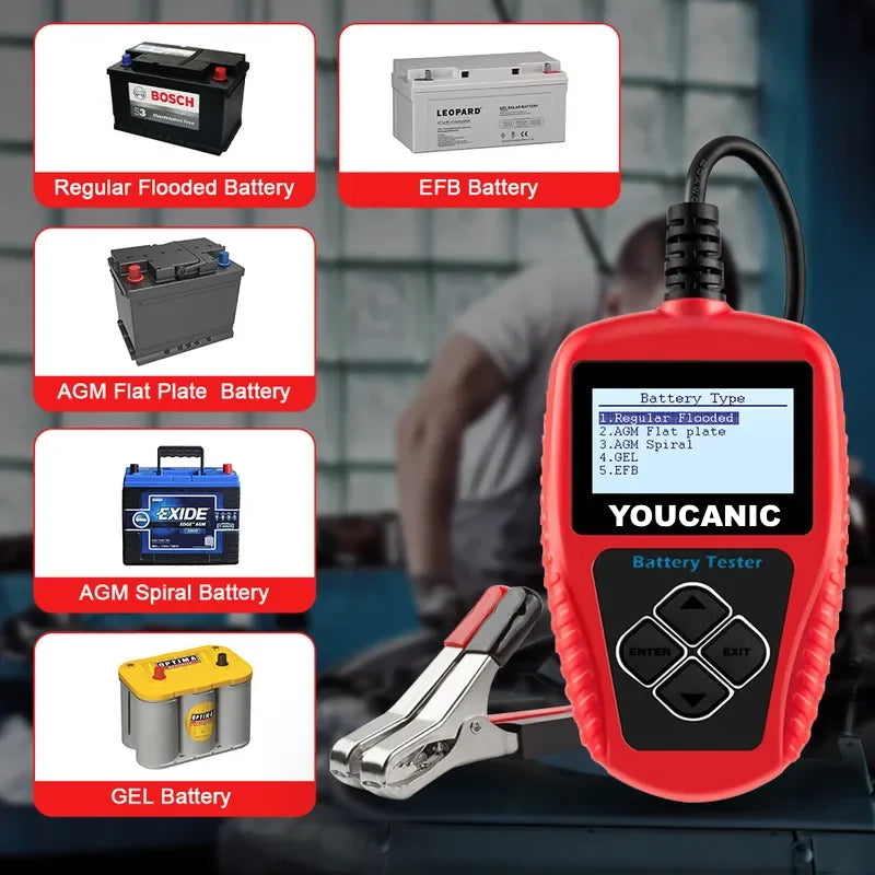 YOUCANIC Digital Battery & Charging System Tester | Analyzer Auto Tool